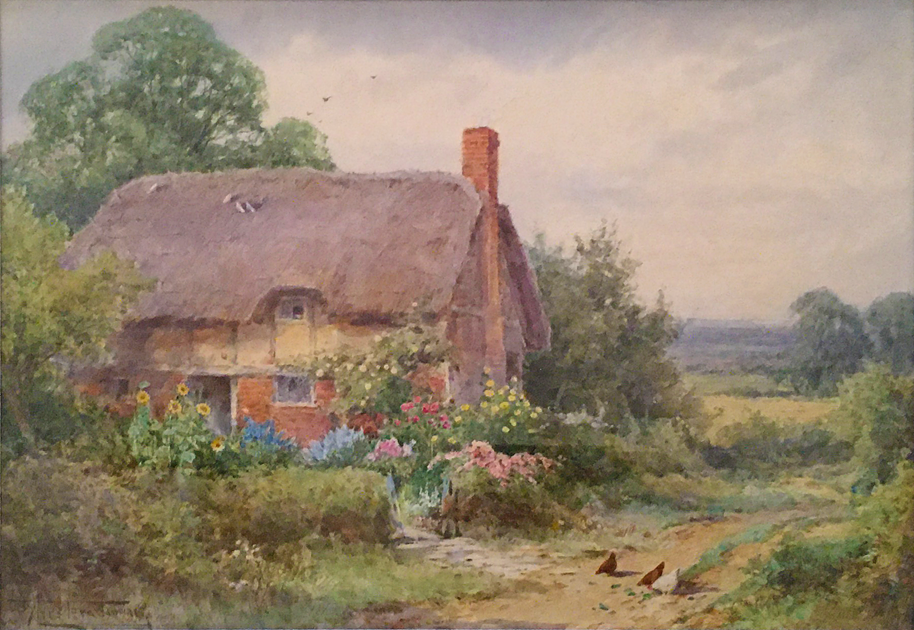 Henry Sylvester Stannard, watercolour, Near Hanney, Berks, signed, 23 x ...