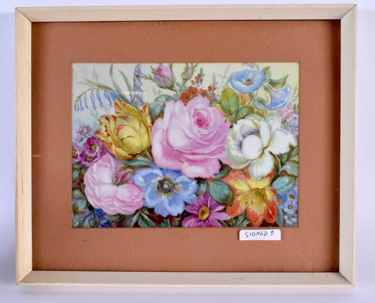 Royal Crown Derby Artist plaque painted with flowers by Cuthbert ...