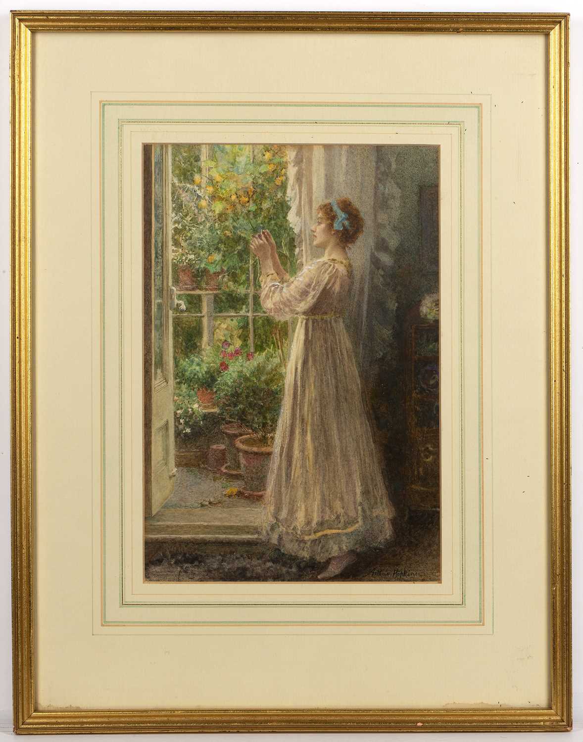 Arthur Hopkins (1848–1930) ‘The Elusive Eye’, watercolour, signed lower ...