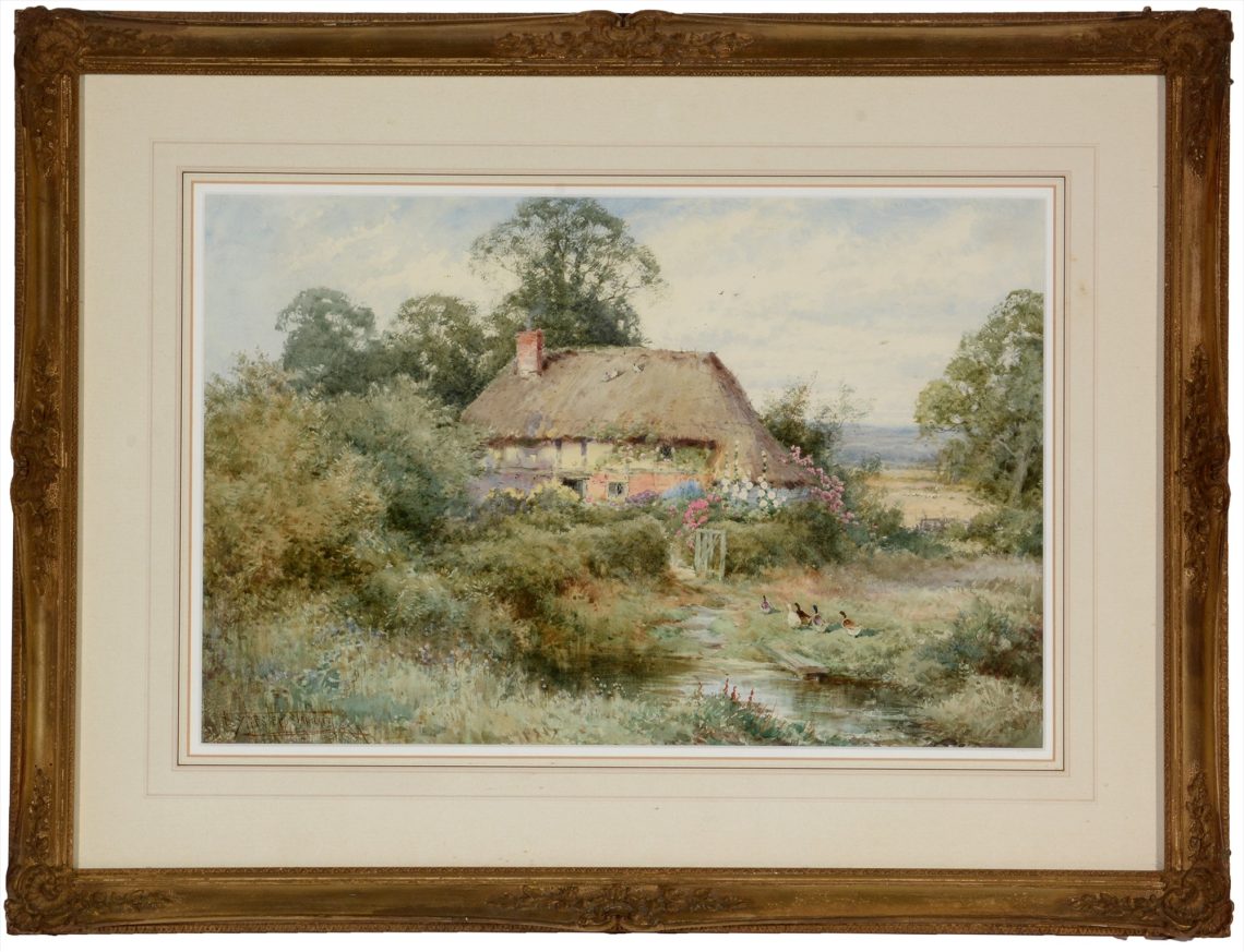 Henry John Sylvester Stannard Watercolour Painting – Serene Country ...